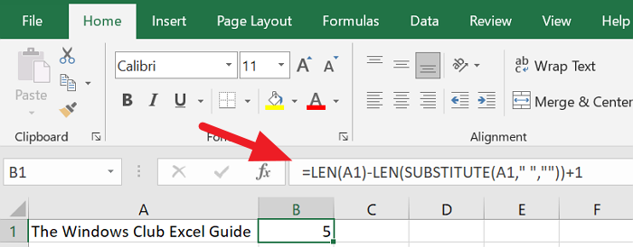 Cómo contar palabras en Excel - Recurso Wordpress