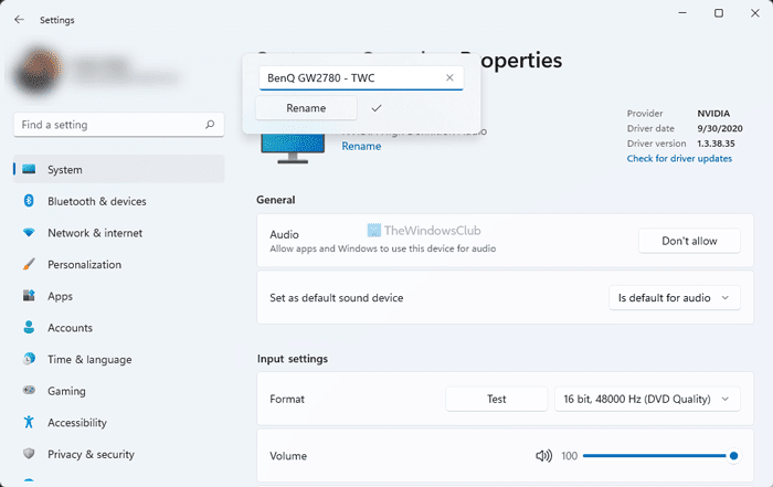 Cómo cambiar el nombre de un dispositivo de audio en Windows 11/10 - Recurso Wordpress