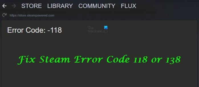 Cómo reparar el código de error de Steam 118 o 138 - Recurso Wordpress