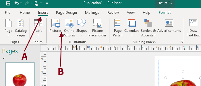Agregar, mover y modificar imágenes o fotografías en Microsoft Publisher - Recurso Wordpress