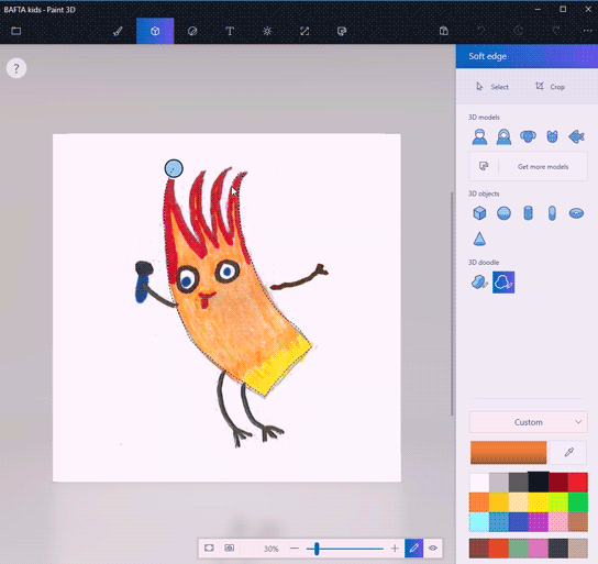 Convierta formas 2D a 3D con Paint 3D en Windows 10 - Recurso Wordpress