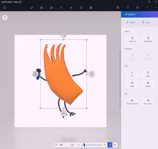 Convierta formas 2D a 3D con Paint 3D en Windows 10 - Recurso Wordpress