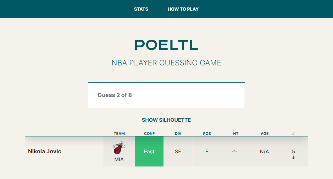Cómo jugar a Poeltl Game Unlimited - Recurso Wordpress