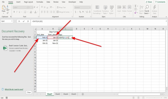 Cómo utilizar las funciones DÍAS y DNI360 en Excel - Recurso Wordpress