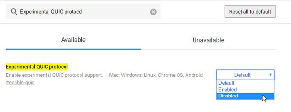 Arreglar ERR_QUIC_PROTOCOL_ERROR en Google Chrome - Recurso Wordpress