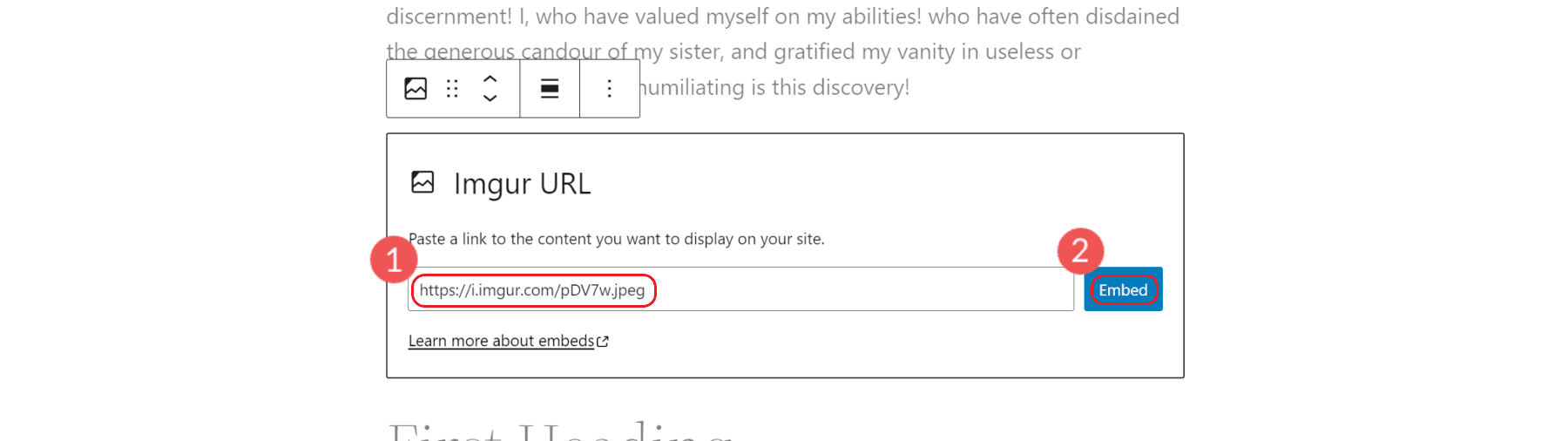¿Cómo usar el bloque de inserción de Imgur WordPress? - Recurso Wordpress
