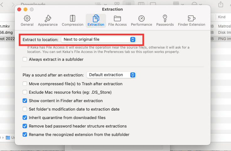 Arreglar el código de error 2 de Keka en macOS - Recurso Wordpress