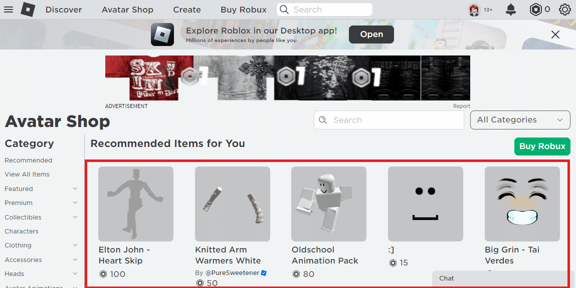 Cómo ver tus artículos favoritos en Roblox - Recurso Wordpress