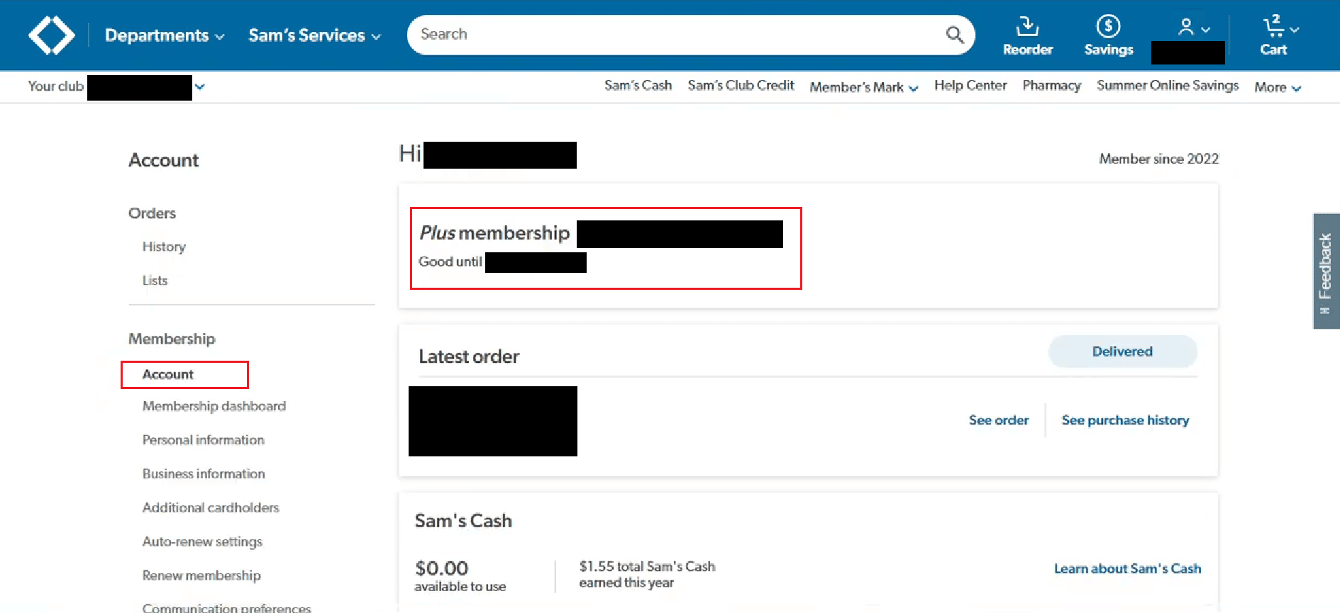 Cómo cambiar la membresía de My Sam's Club - Recurso Wordpress