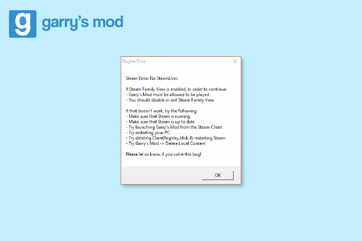 Arreglar El Error De Steam De No Steam User En El Mod De Garry Recurso Wordpress 