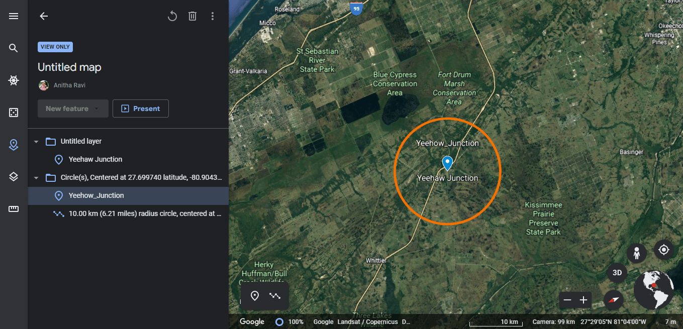 Cómo dibujar el radio en la aplicación Google Maps - Recurso Wordpress