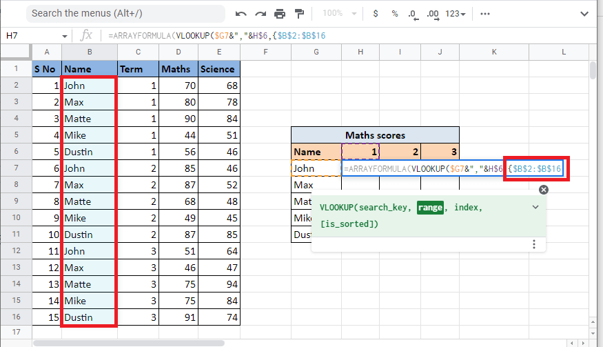 Cómo VLOOKUP Múltiples Criterios y Columnas en Hojas de cálculo de ...