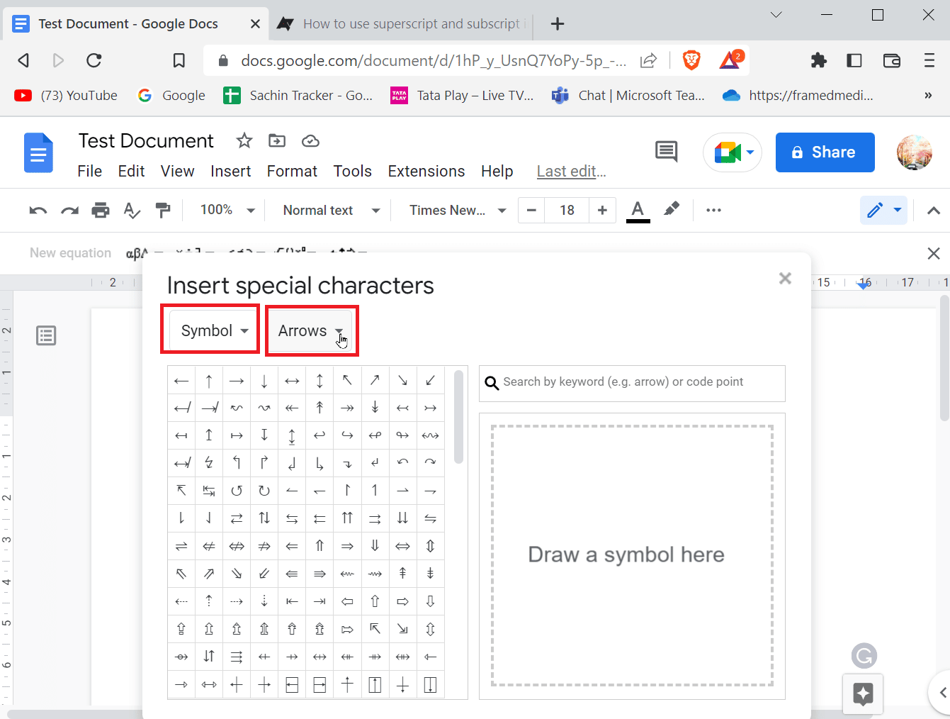Cómo agregar flechas, superíndices y símbolos en Google Docs - Recurso Wordpress
