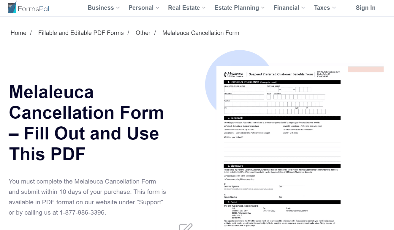 Cómo cancelar la suscripción a Melaleuca - Recurso Wordpress