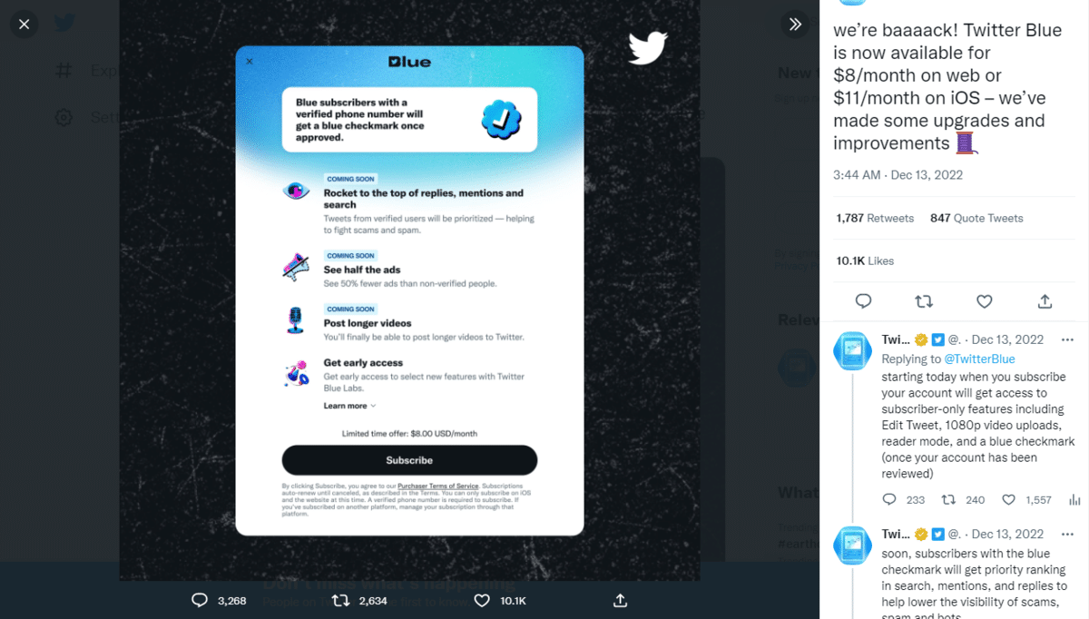 Twitter Blue llega a Android al mismo precio que iOS - Recurso Wordpress