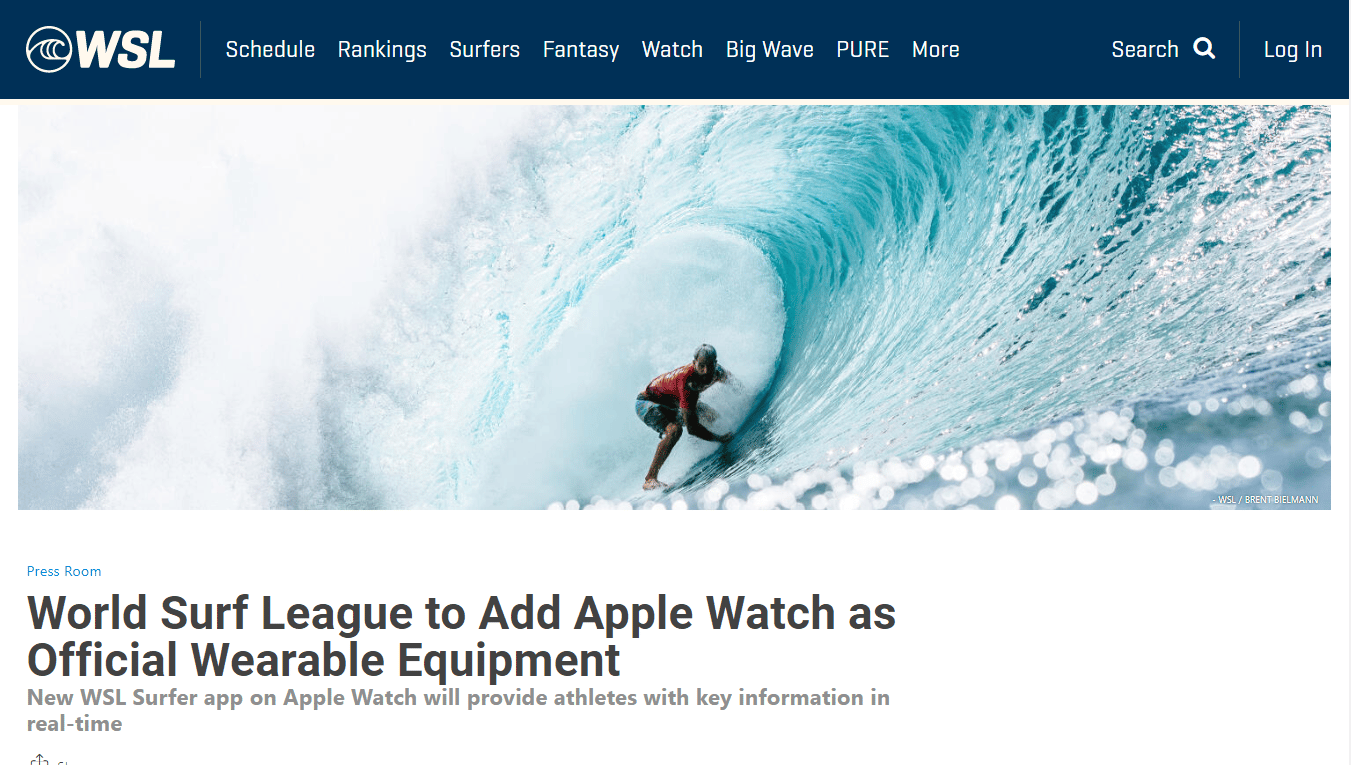 En World Surf League Apple Watch Ultra es el Wearable Oficial - Recurso ...