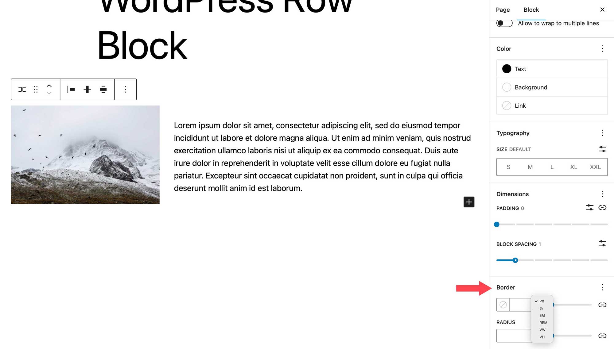 Cómo usar el bloque de filas de WordPress - Recurso Wordpress