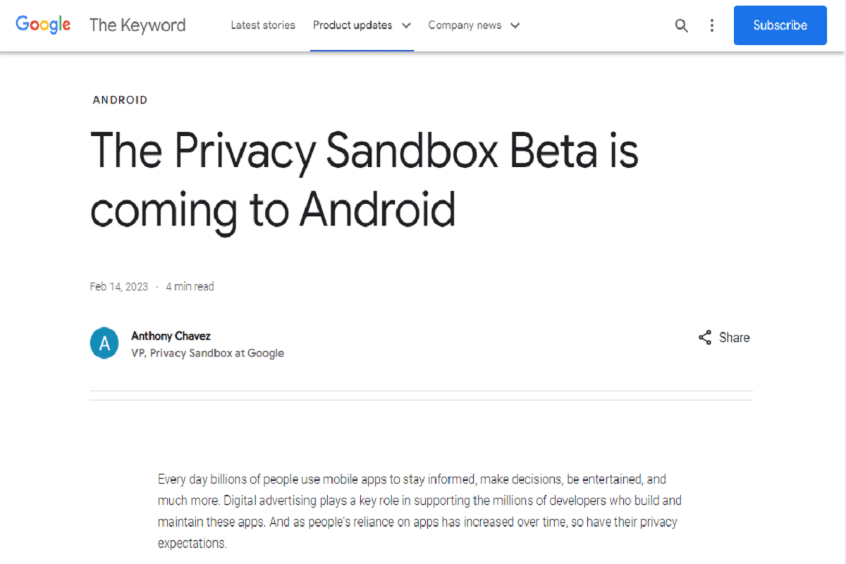 Google lanza Privacy Sandbox Beta en dispositivos Android 13 - Recurso ...