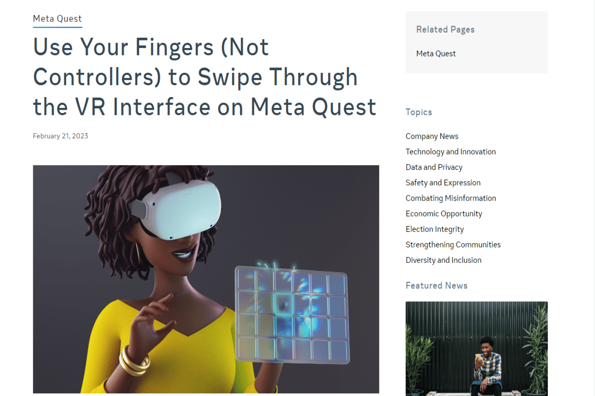 Use gestos con las manos para controlar la interfaz de realidad virtual ...
