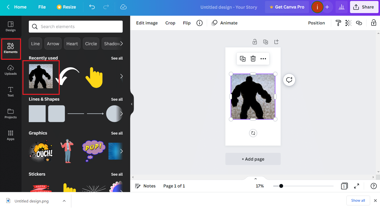 Cómo crear un efecto de sombra en Canva - Recurso Wordpress