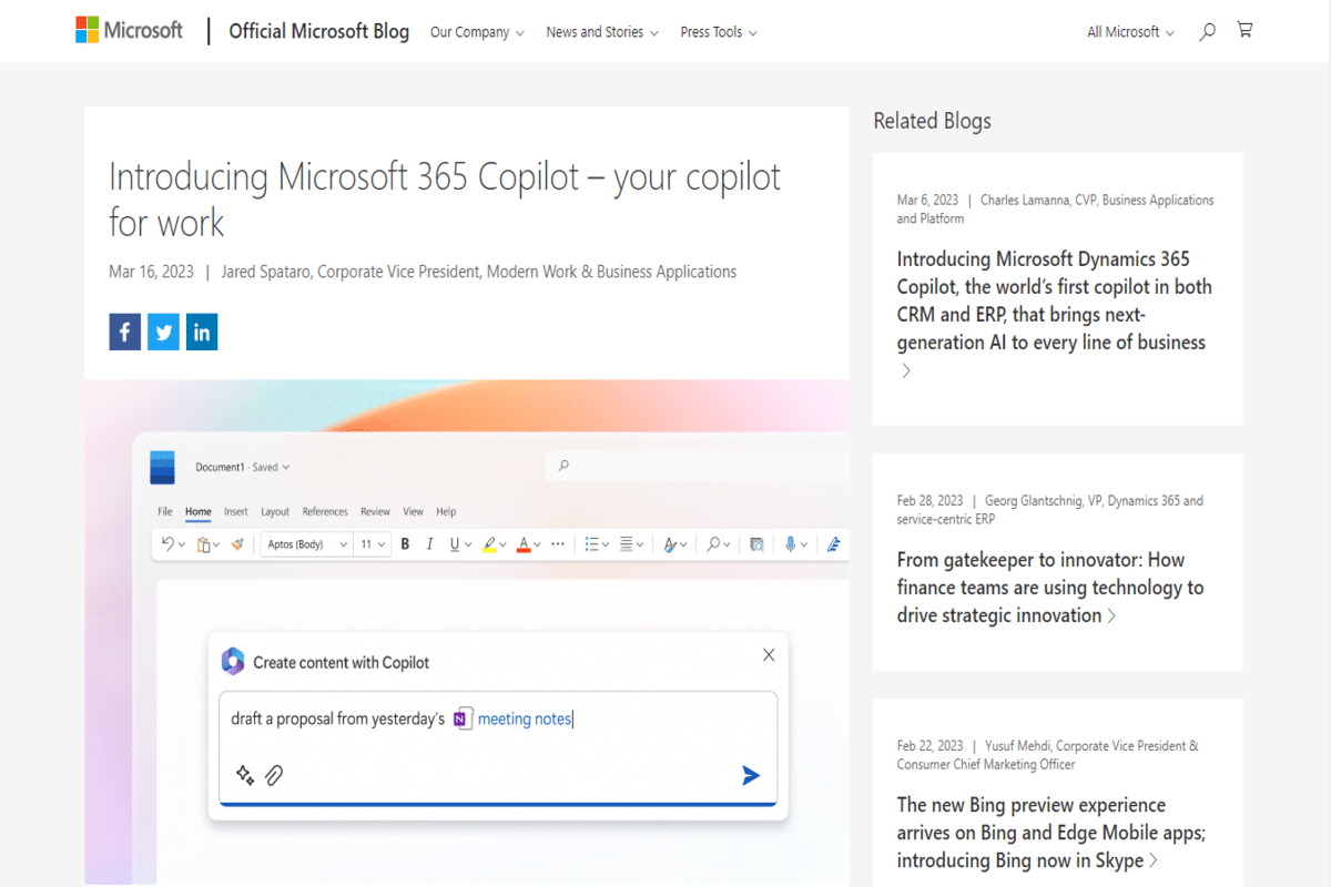 Microsoft 365 Copilot: nuevo asistente de IA para aplicaciones de Office - Recurso Wordpress