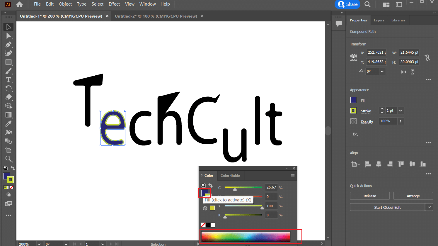 Cómo delinear texto en Adobe Illustrator - Recurso Wordpress
