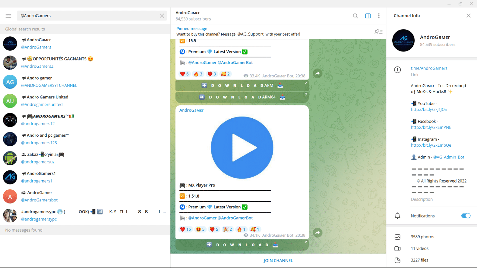 11 mejores canales de Telegram para Mod APK - Recurso Wordpress